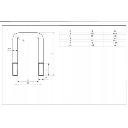 Surub cu piulite si saibe M12 145/42/145 - eMAG.ro