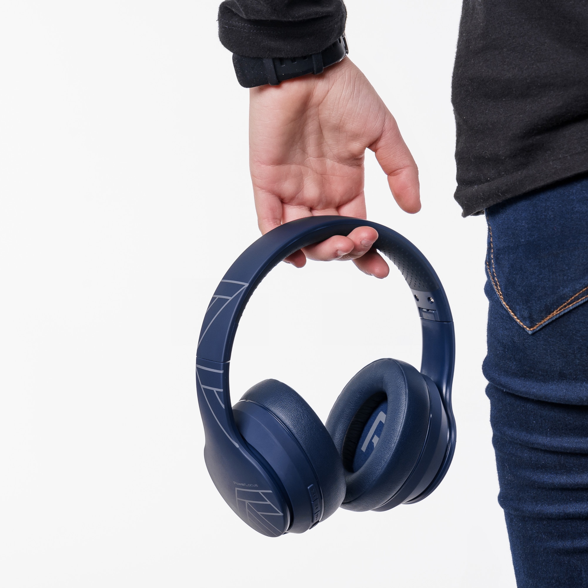 Безжични Bluetooth Слушалки PowerLocus P6, Сини - eMAG.bg