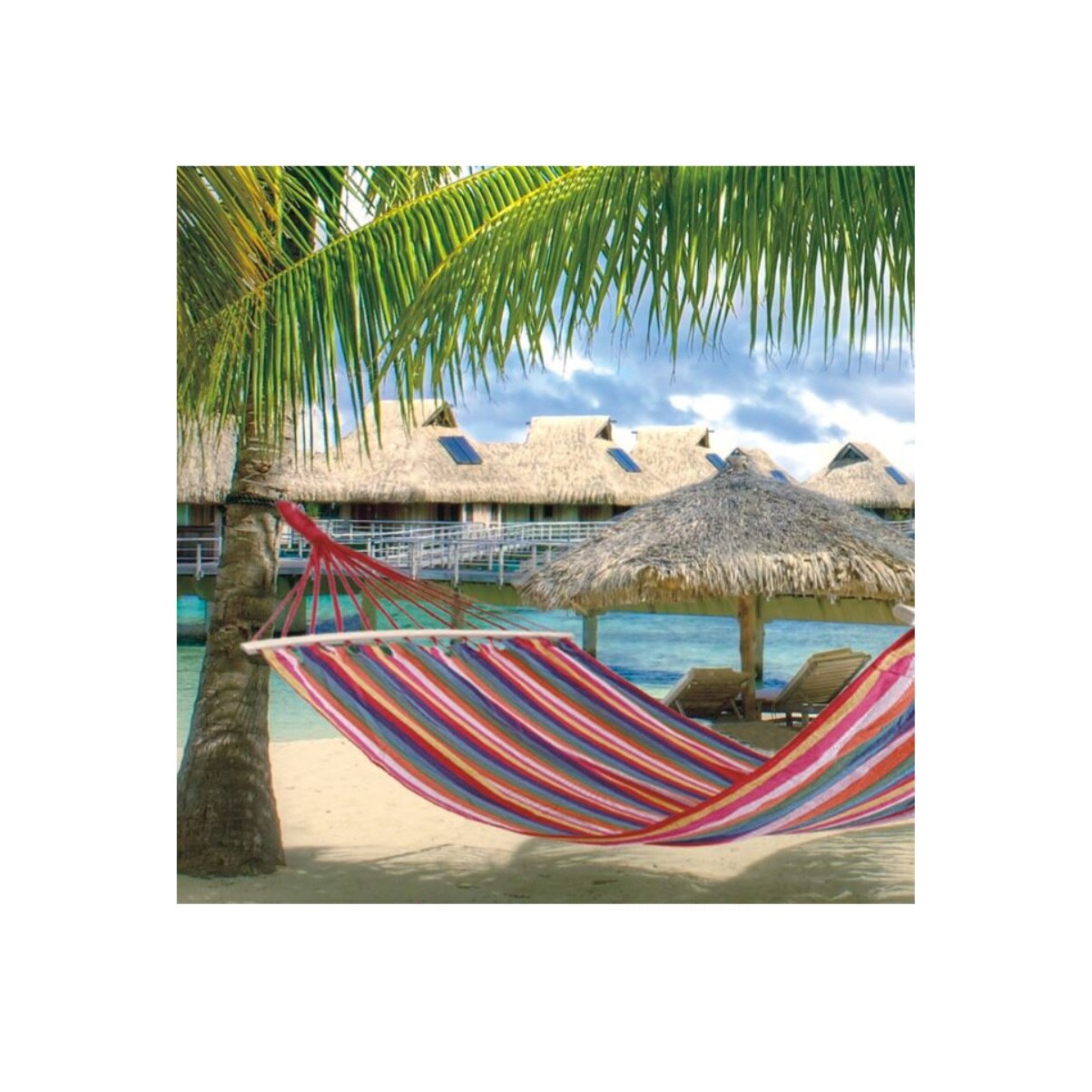 Hamac de gradina, rezistent, multicolor, 200 x 100 cm - eMAG.ro