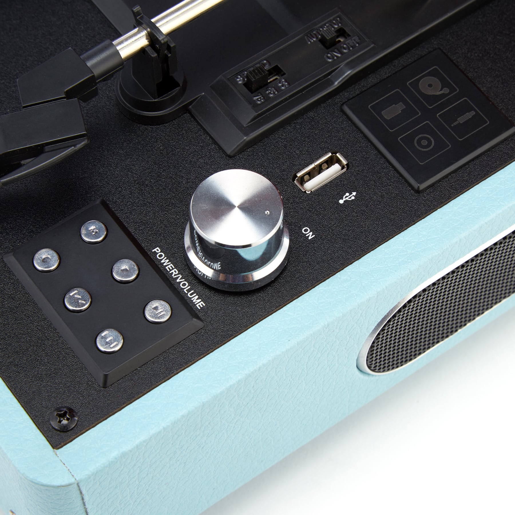 Pick-Up Portabil GPO Retro Attache, Tip valiza, Bluetooth, MP3 Player ...