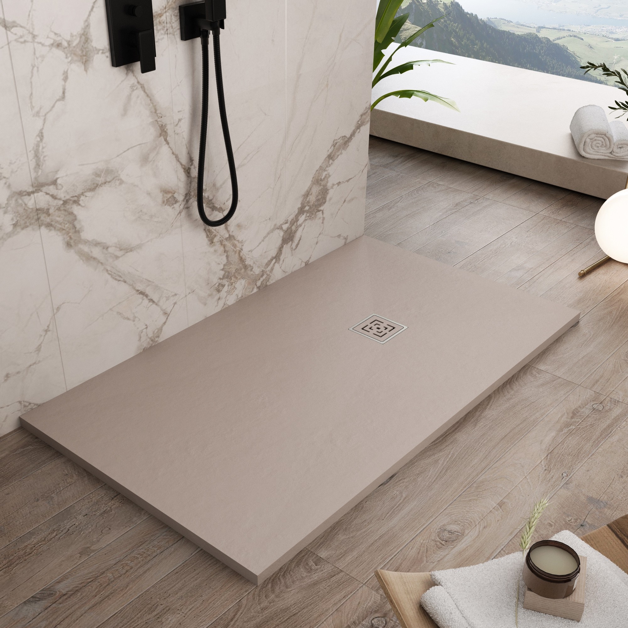 Cadita de dus dreptunghiulara cu sifon de scurgere, Olimpo Docce ...