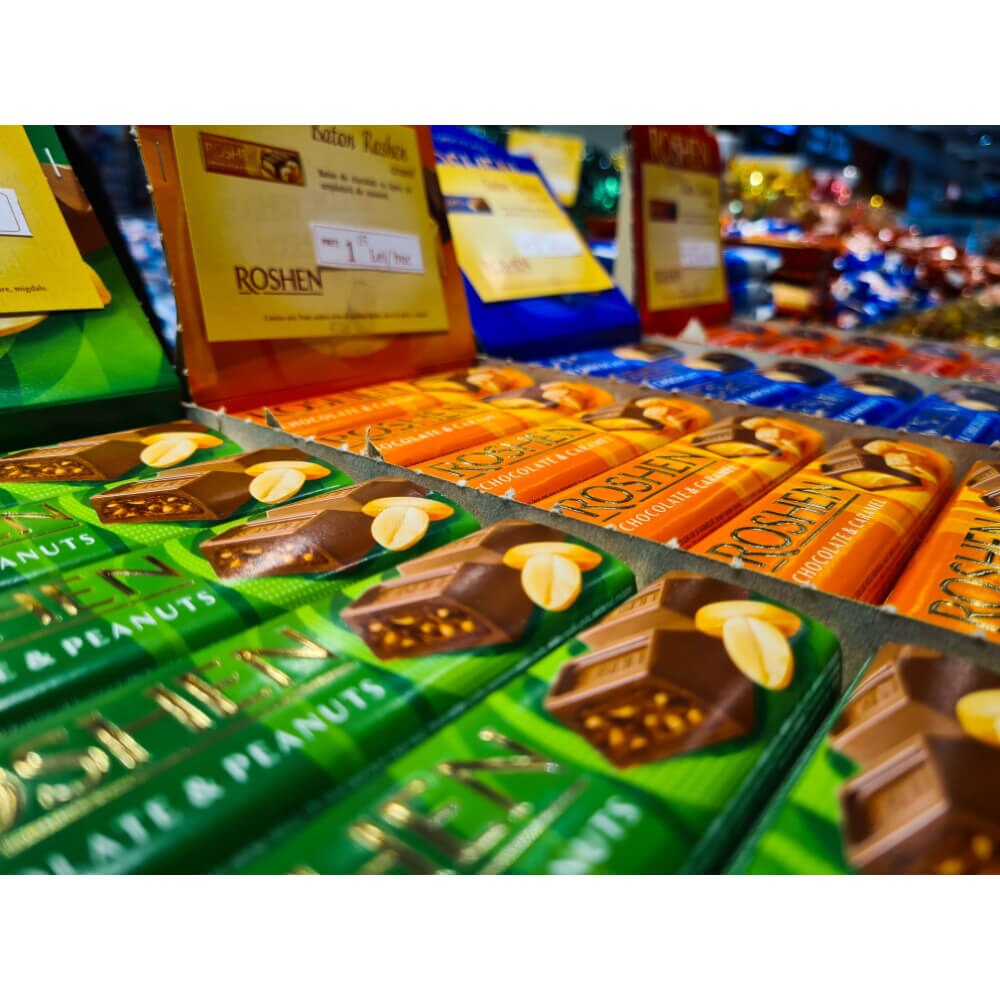 Baton de Ciocolata cu Umplutura de Caramel, Roshen, 43 g - eMAG.ro