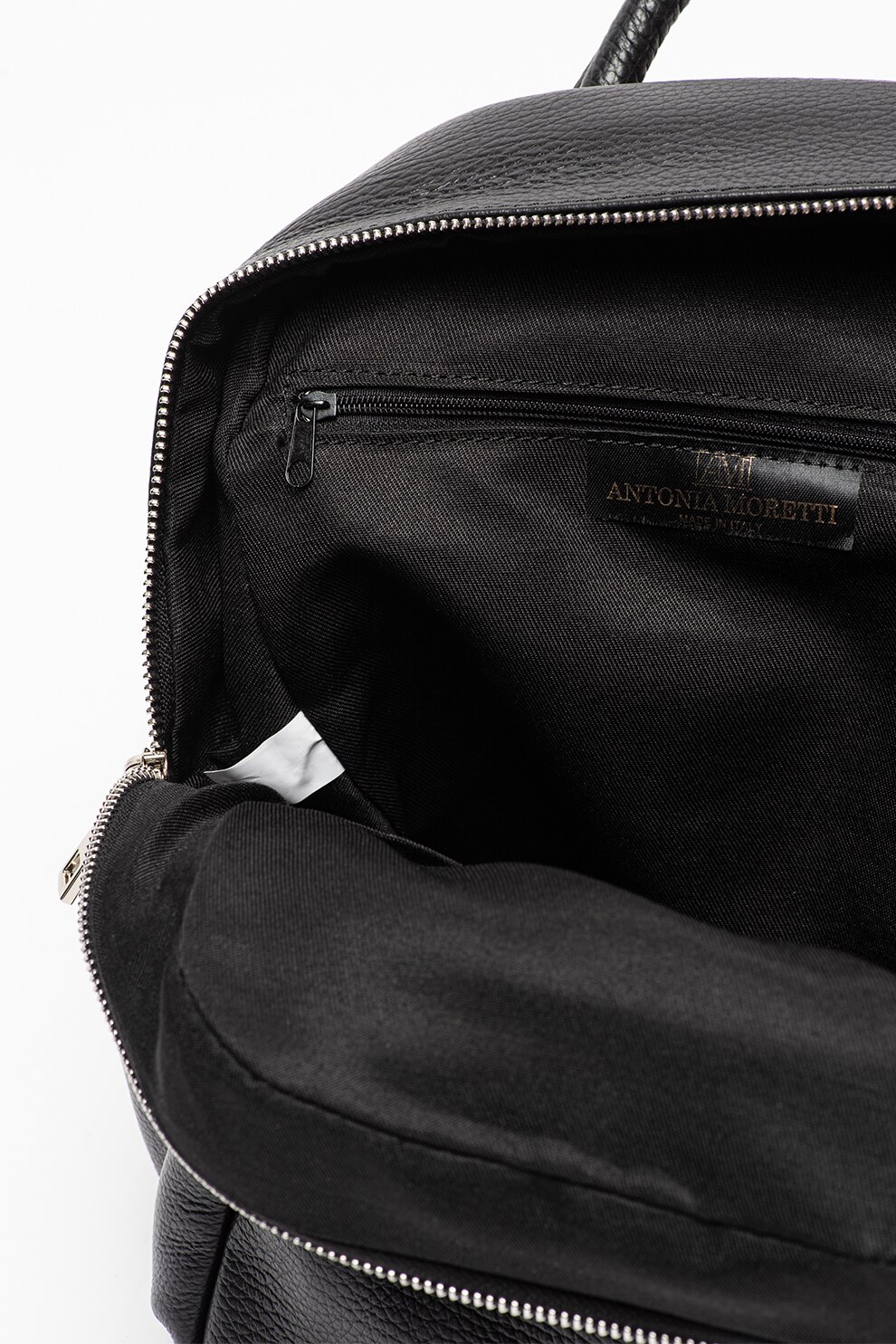 Antonia Moretti, Кожена раница с лого, Черен - eMAG.bg