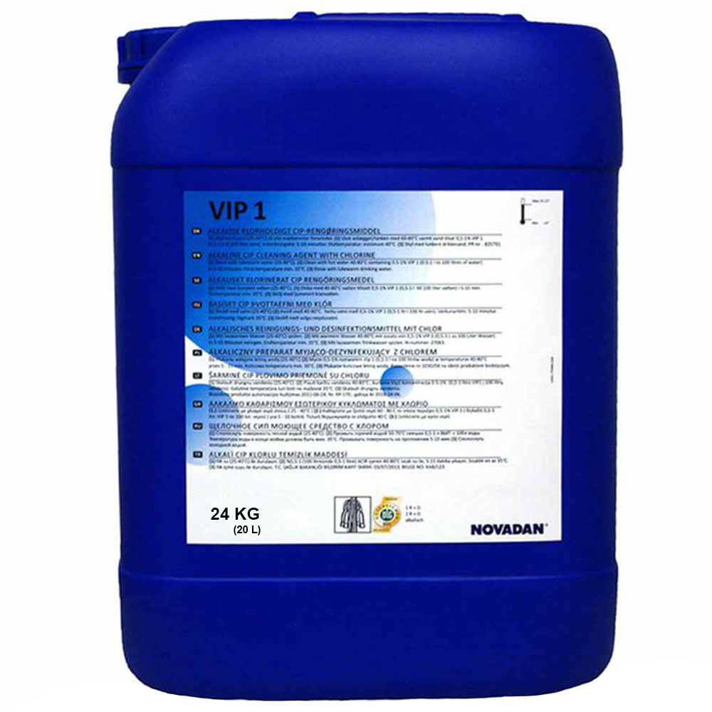 Detergent alcalin cu clor pentru instalatii si roboti de muls, Novadan ...