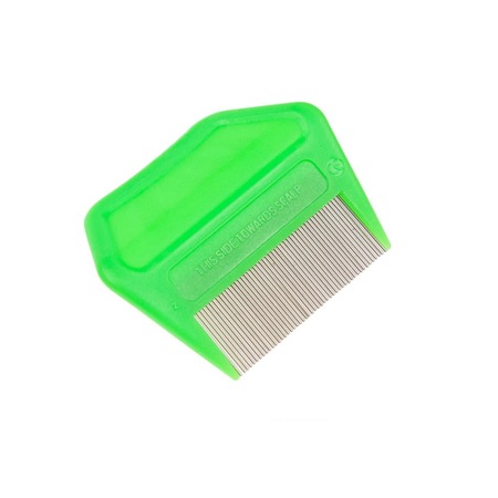 Pieptene pentru paduchi, verde, metal, 6x5,5 cm - eMAG.ro