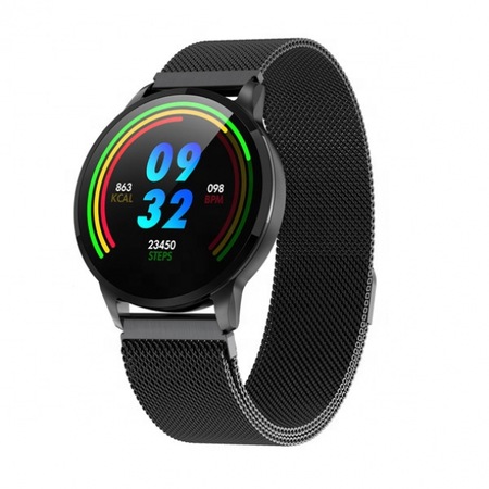 Smartwatch S16, EvoKing, Bluetooth, iOS/Andtroid, Silicon, Negru - eMAG.ro