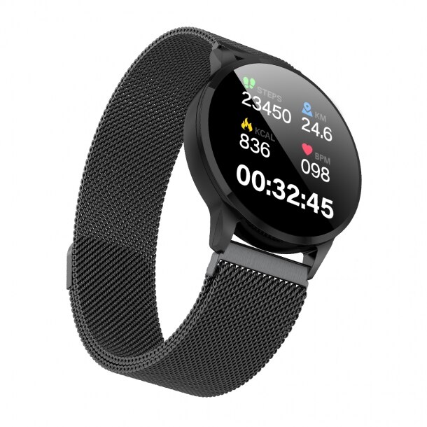 Smartwatch S16, EvoKing, Bluetooth, iOS/Andtroid, Silicon, Negru - eMAG.ro