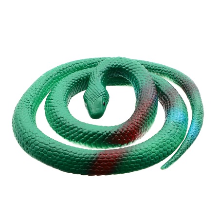 Figurina, Sarpe de jucarie, imitatie real, Verde inchis, 80 cm - eMAG.ro
