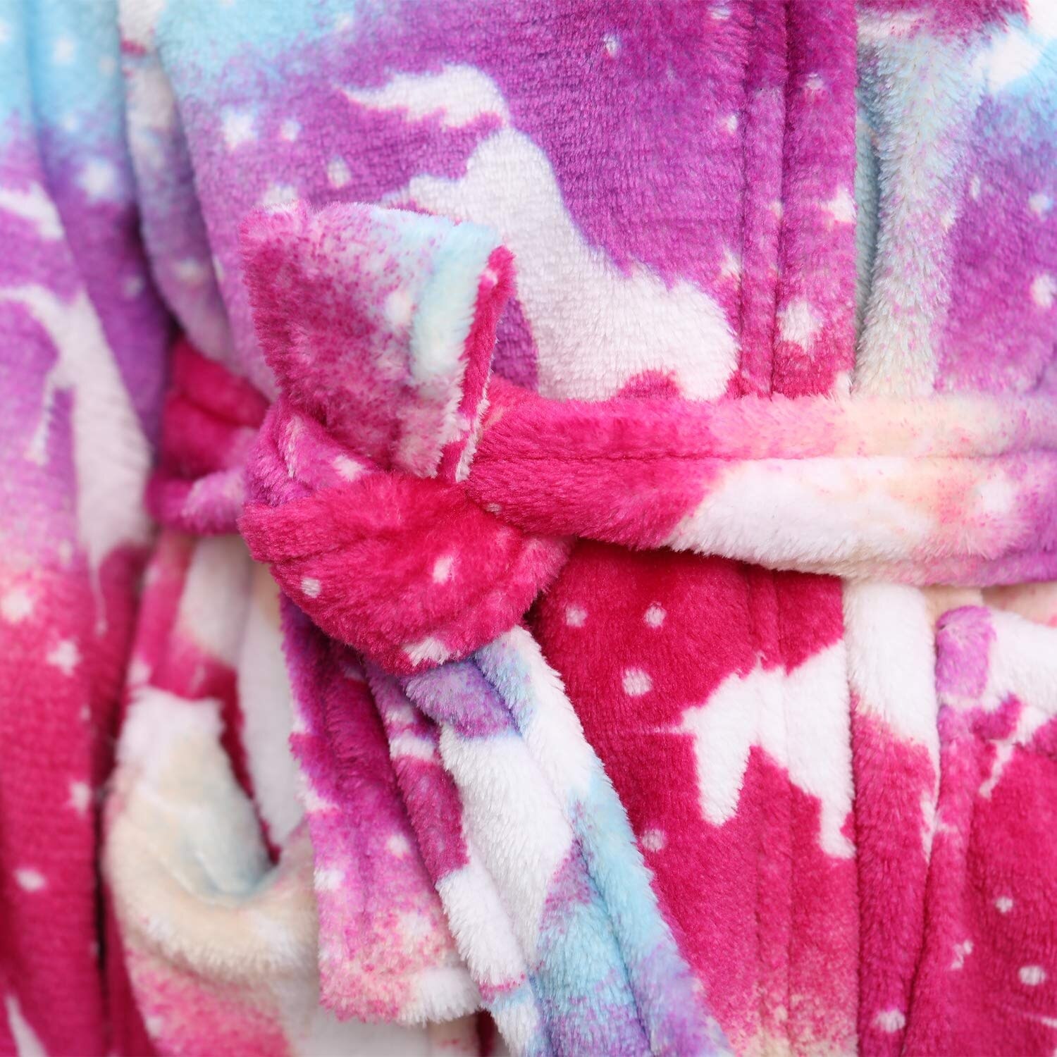 Halat de baie pentru copii, pentru fete/ baieti, model cu Unicorn ...