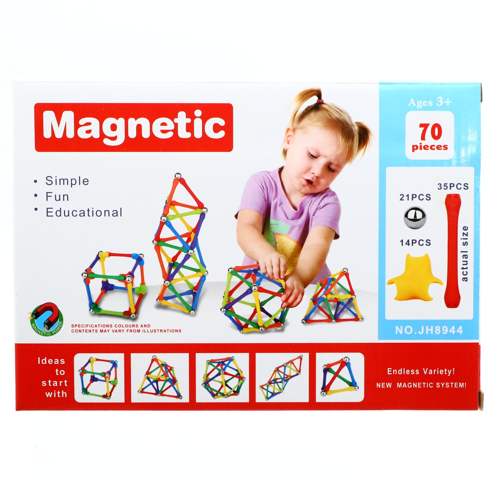 Конструктор с магнит, 70 бр - eMAG.bg