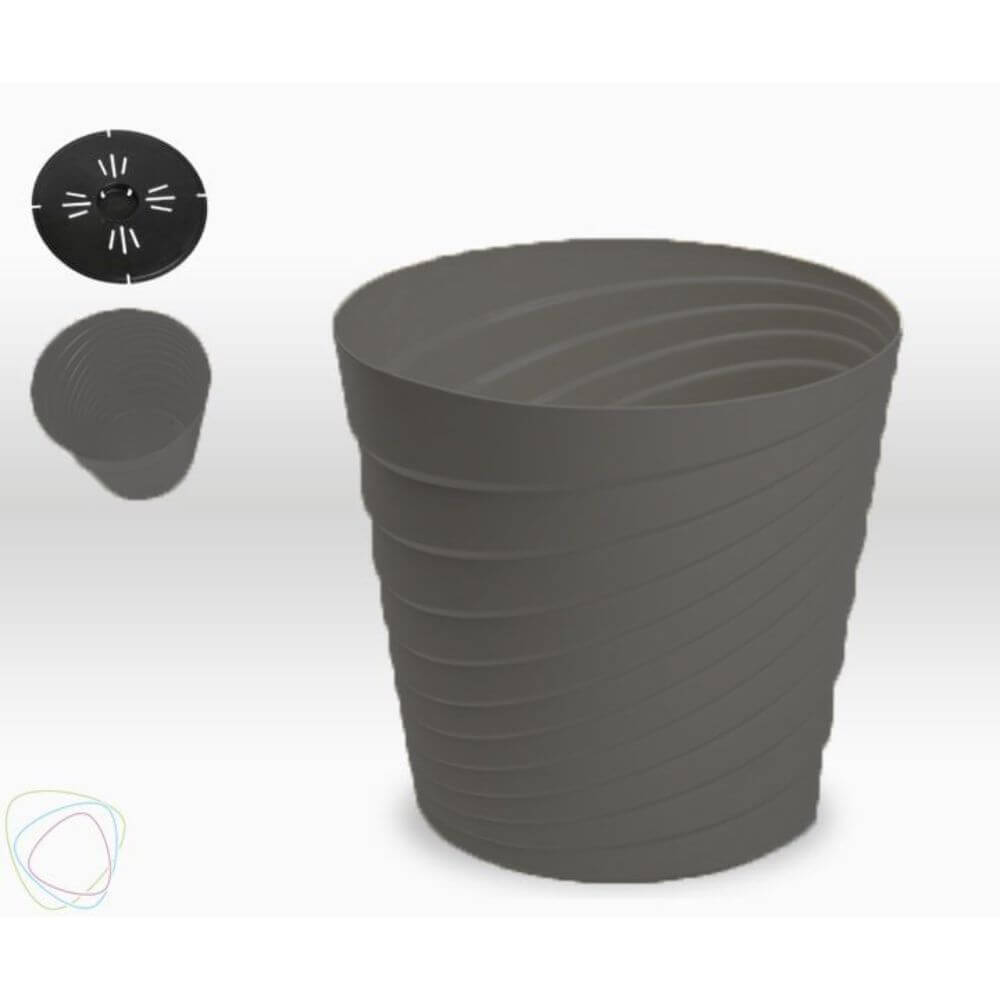 Ghiveci Model Toscana, Separator Inclus, 18x17 cm, Gri - eMAG.ro