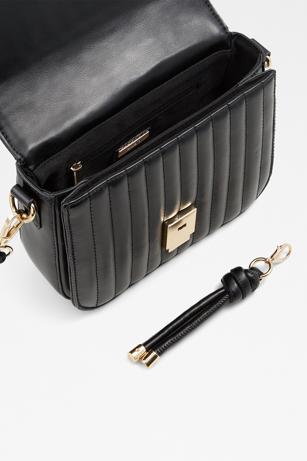 Aldo, Geanta crossbody de piele ecologica Erigossa, Negru - eMAG.ro