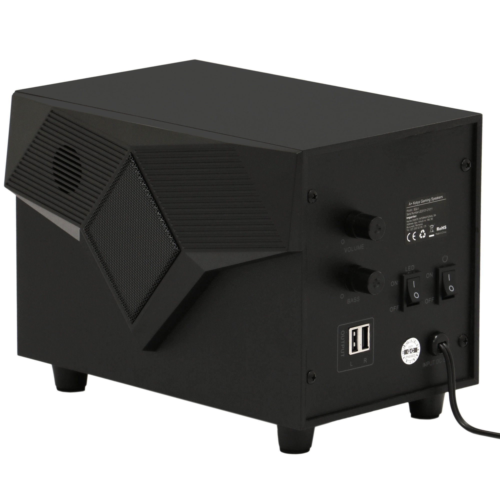 Boxe gaming A+ Kotys, 2.1, Iluminare RGB - eMAG.ro