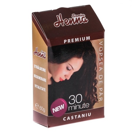 Henna Sonia Premium Castaniu 60 g - eMAG.ro