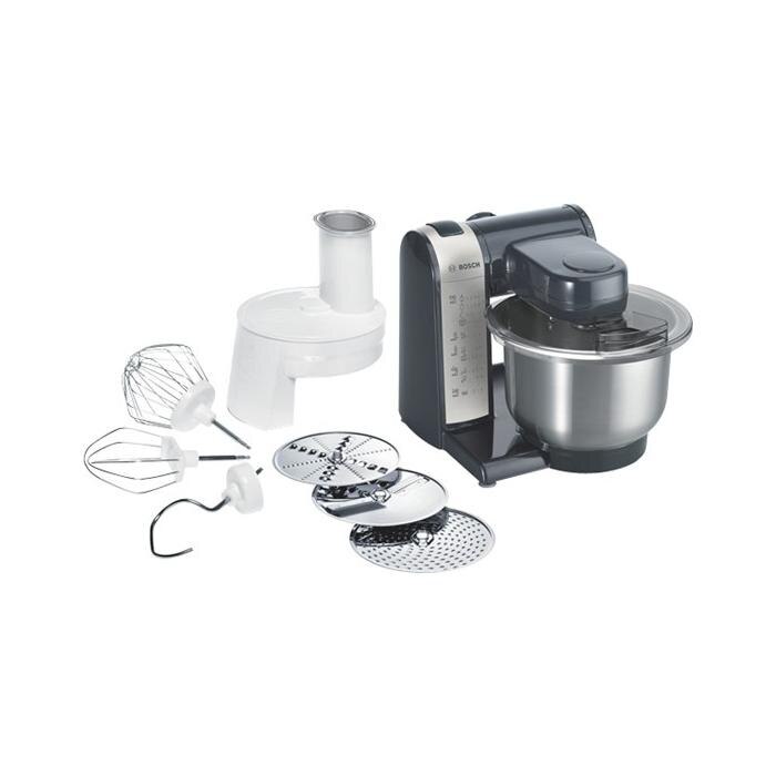 Кухненски робот Bosch MUM48A1, Капацитет: 3,9л, 4 скорости, 600W, Сив ...