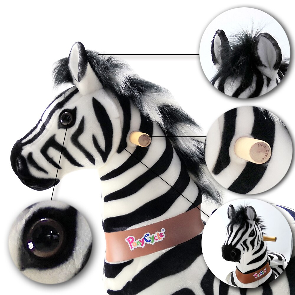 Scuter zebra Ponycycle, cu roti, din plus, viraje stanga si dreapta, 3 ...