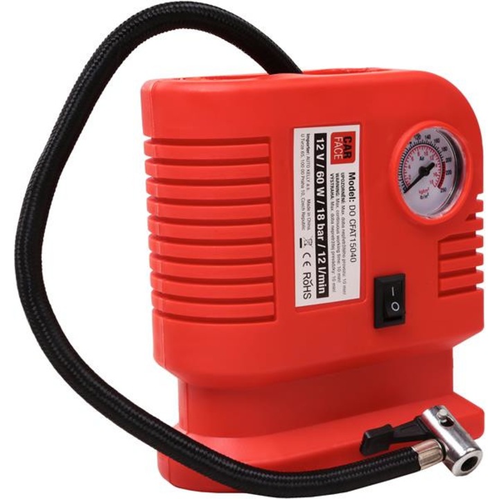 Compresor auto, Carface, reincarcabil, 12V, 260PSI, Rosu - eMAG.ro