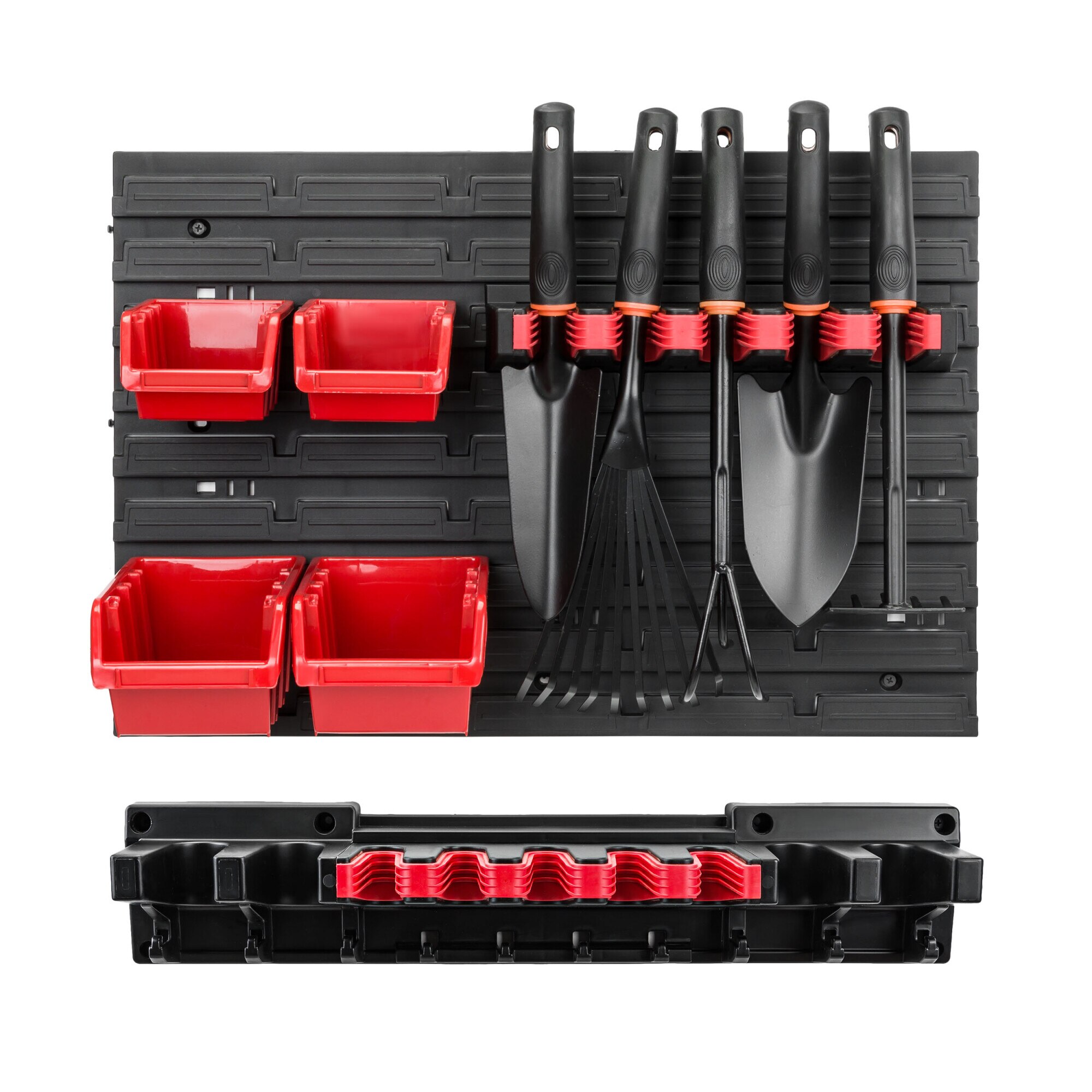 Panou depozitare scule, Botle, 4 compartimente, 57.5 x 39 cm, Rosu ...