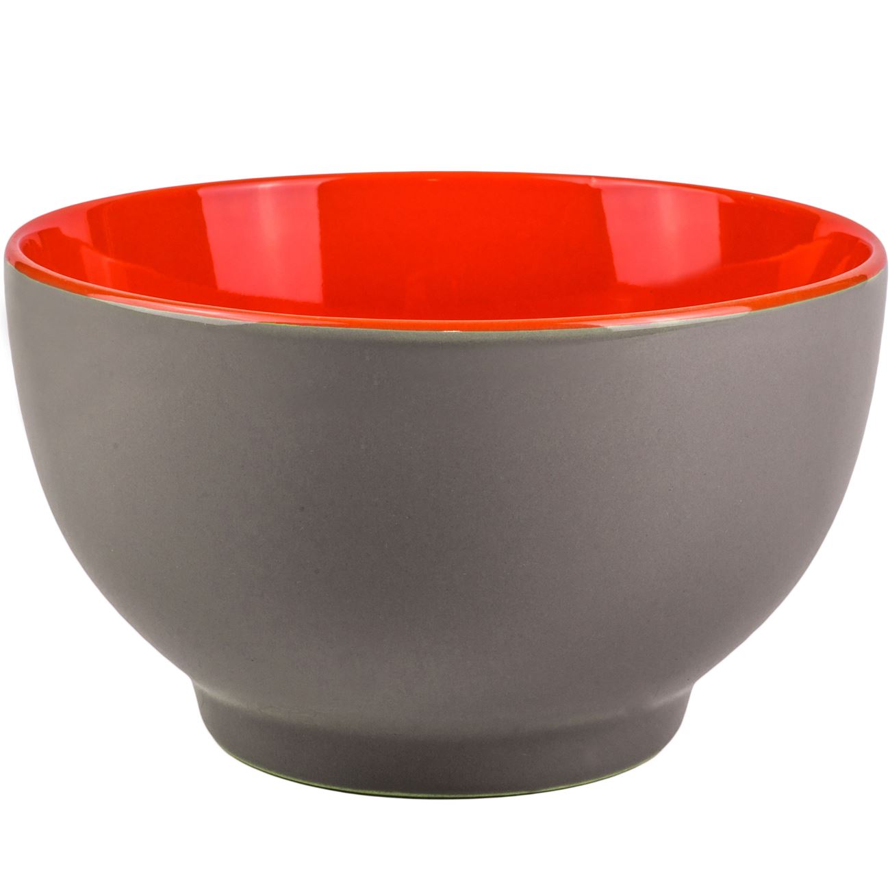 Set boluri supa, 4 piese, 650 ml, Ceramica, Rosu - eMAG.ro