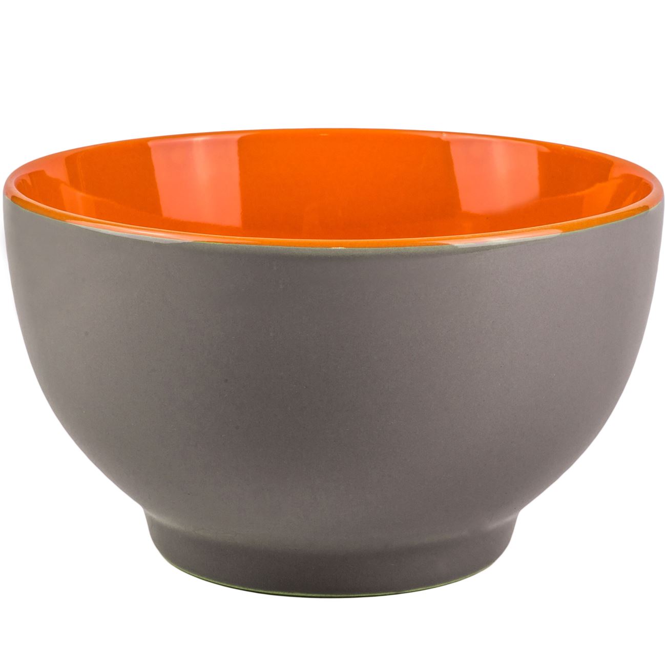 Set boluri supa, 8 piese, 650 ml, Ceramica, Gri mat - eMAG.ro