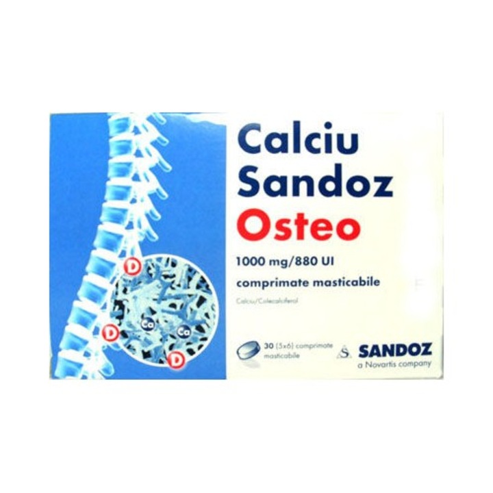 Sandoz Calciu Osteo 1000 mg 30 comprimate - eMAG.ro