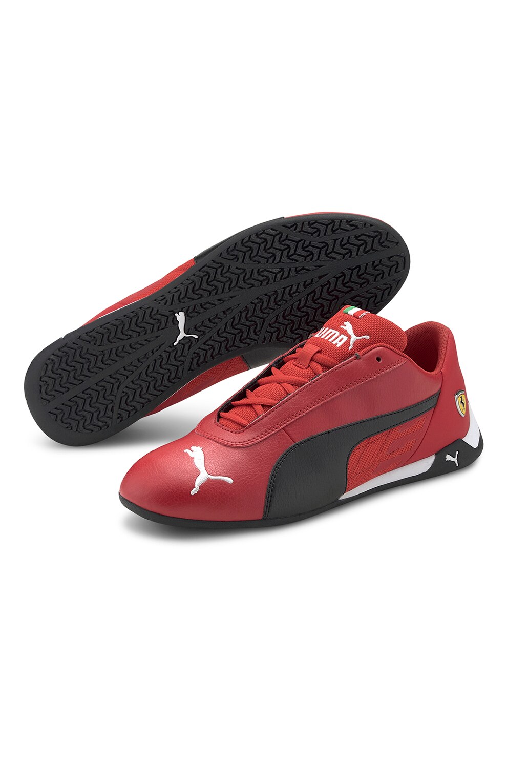 Puma, Спортни обувки SF R-Cat от еко кожа, Червен, 8 - eMAG.bg