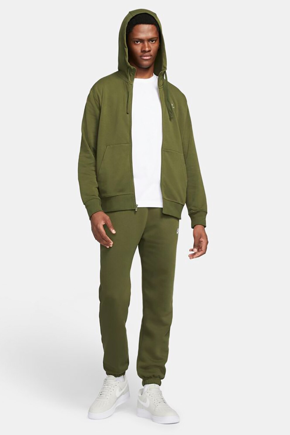 Nike, Hanorac cu fermoar Sportswear Club, Verde masliniu, S - eMAG.ro