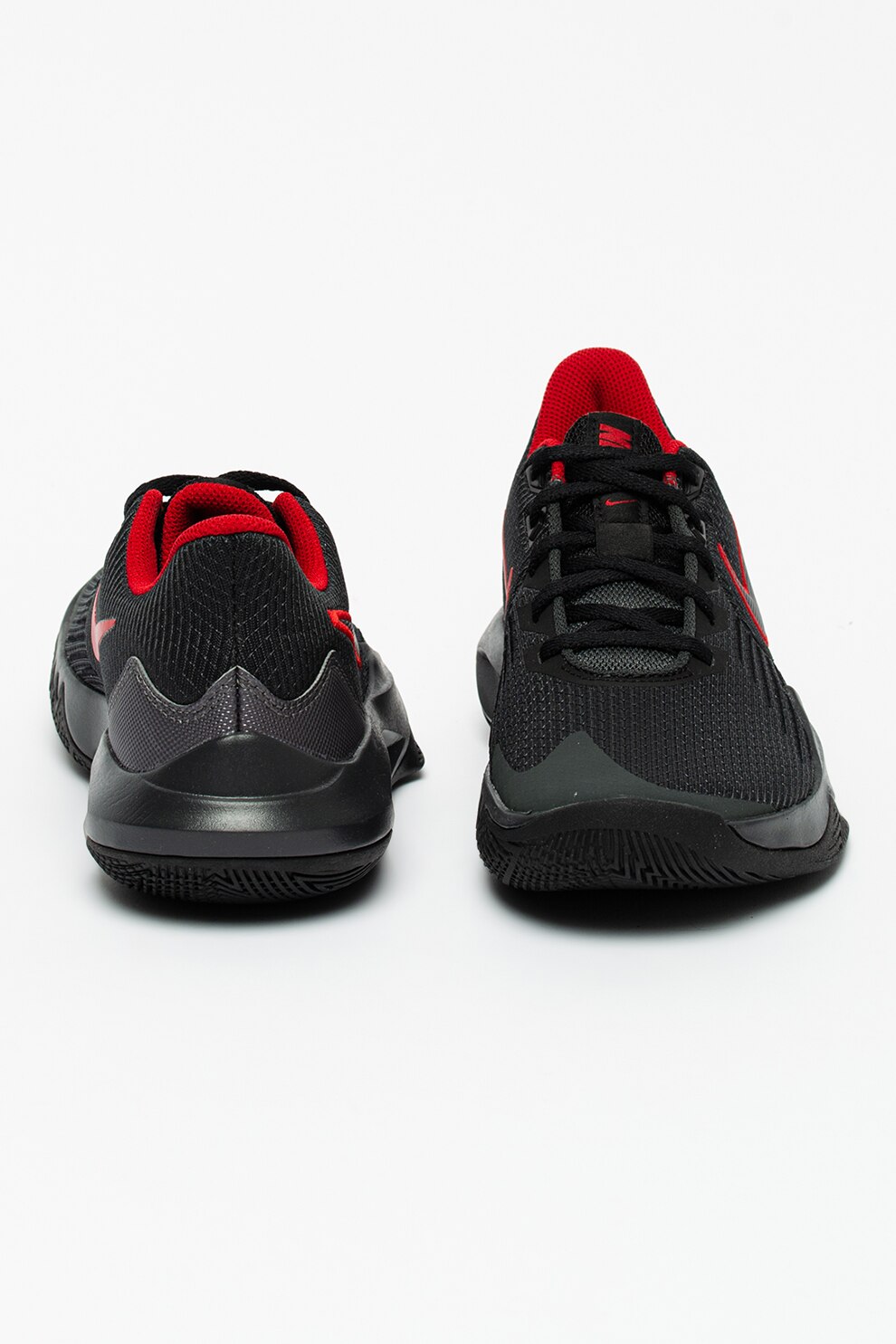 Nike, Pantofi pentru baschet Precision 5, Negru/Rosu inchis, 9 - eMAG.ro