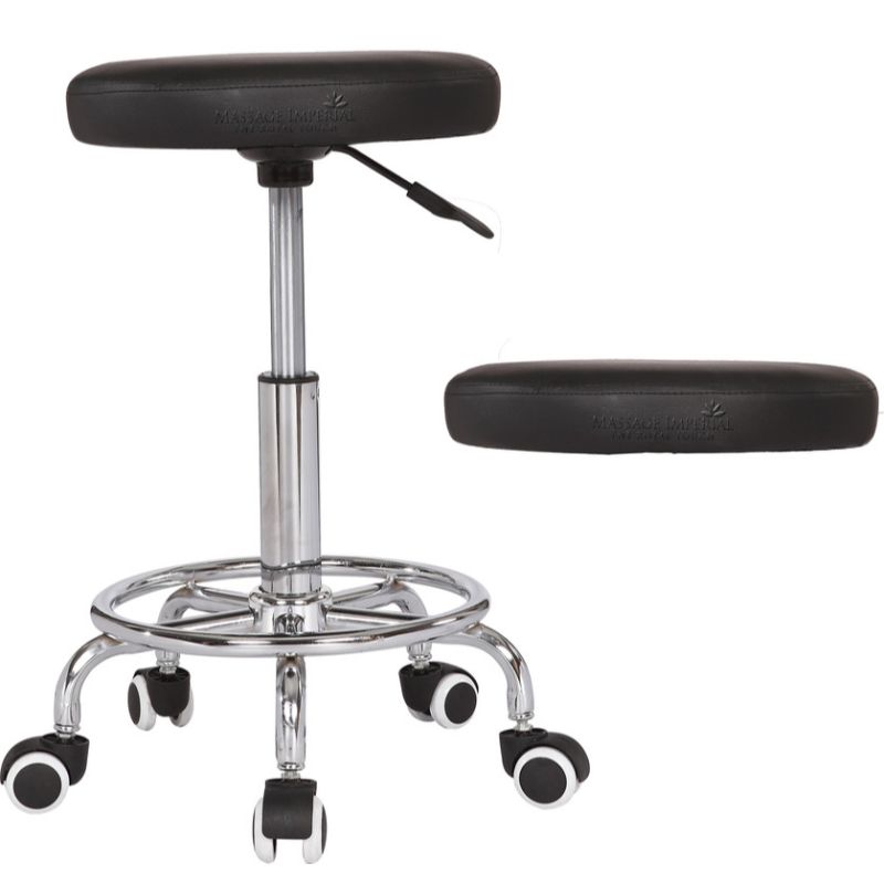 Scaun rotund hidraulic cu roti, Massage Imperial, Rio, Negru - eMAG.ro