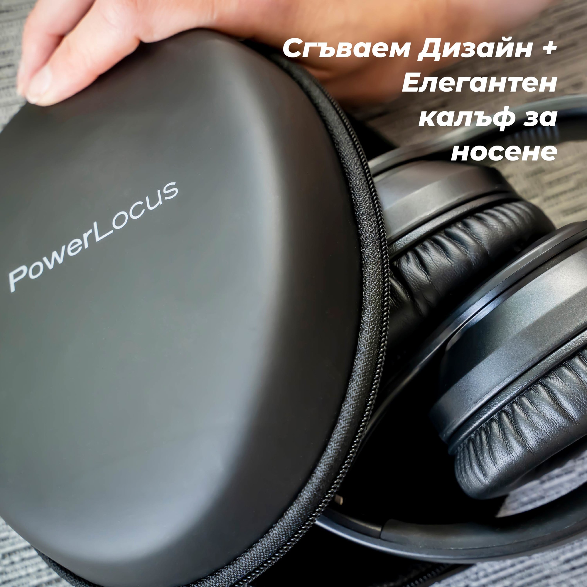 Безжични Bluetooth Слушалки PowerLocus P6, Черни /Метал - eMAG.bg
