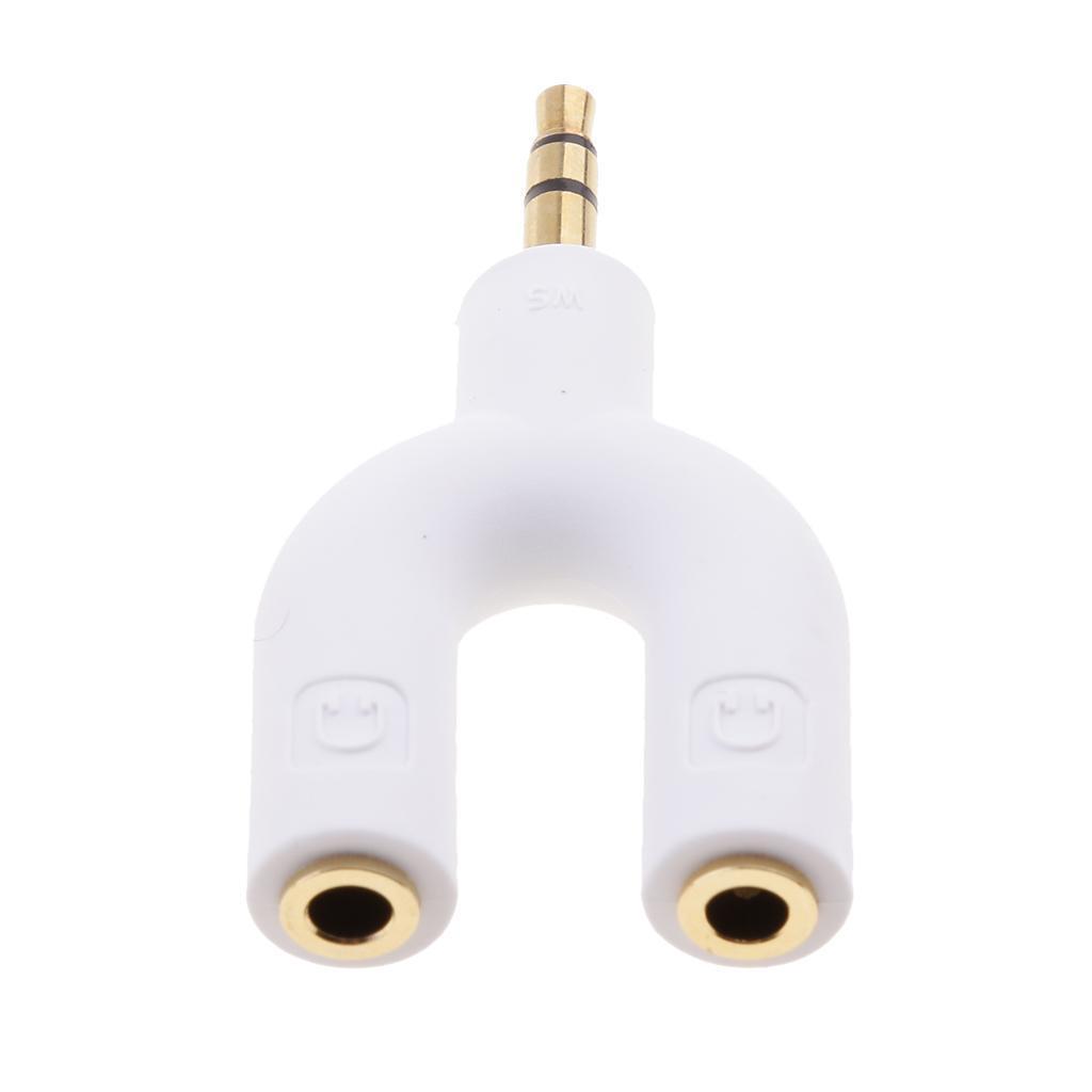 Adaptor mufa audio jack 3.5mm, Casti si microfon, Alb - eMAG.ro