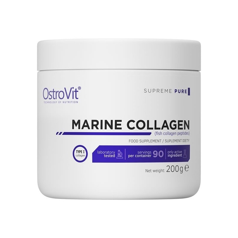 OstroVit Marine Collagen, peptide colagen marin din peste, pudra, 200 ...