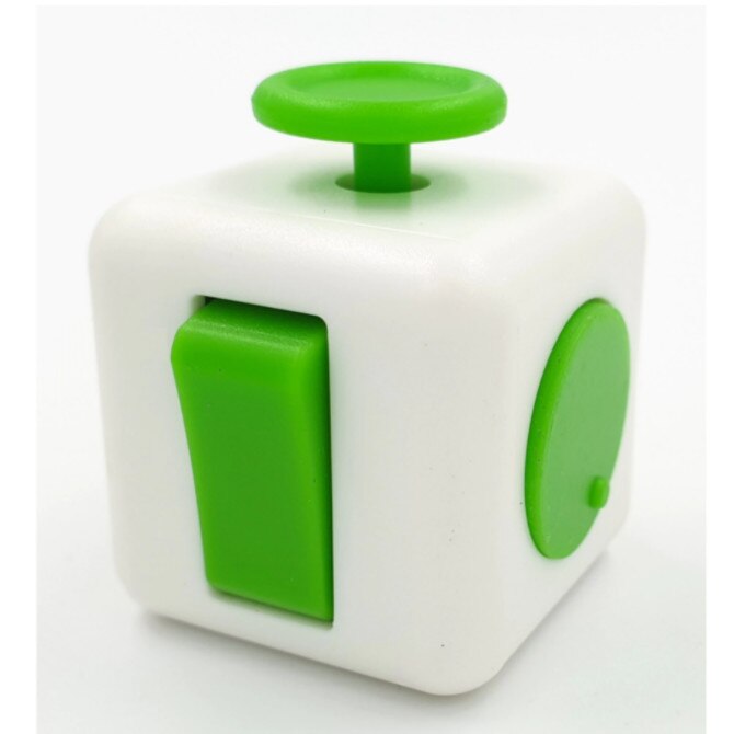 Cub antistres, alb-verde, 3x3x3 cm - eMAG.ro