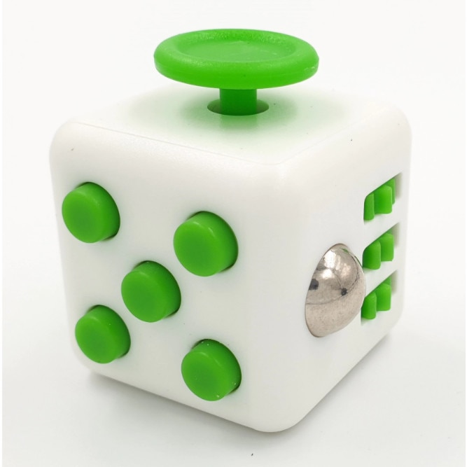 Cub antistres, alb-verde, 3x3x3 cm - eMAG.ro