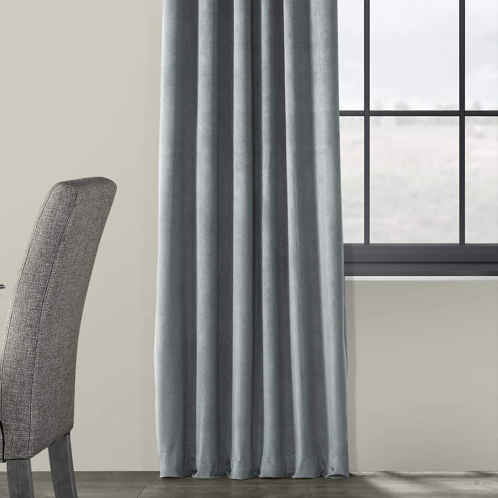 Draperie din catifea cu rejansa transparenta cu ate pentru galerie ...