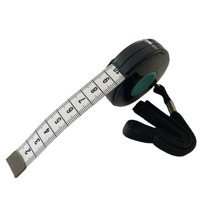 Ruleta -metru 150 cm ambele fete imprimate,din piele,cu revenire,snur ...