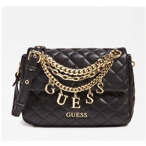 Geanta de dama GUESS HWMEERP9421, negru - eMAG.ro