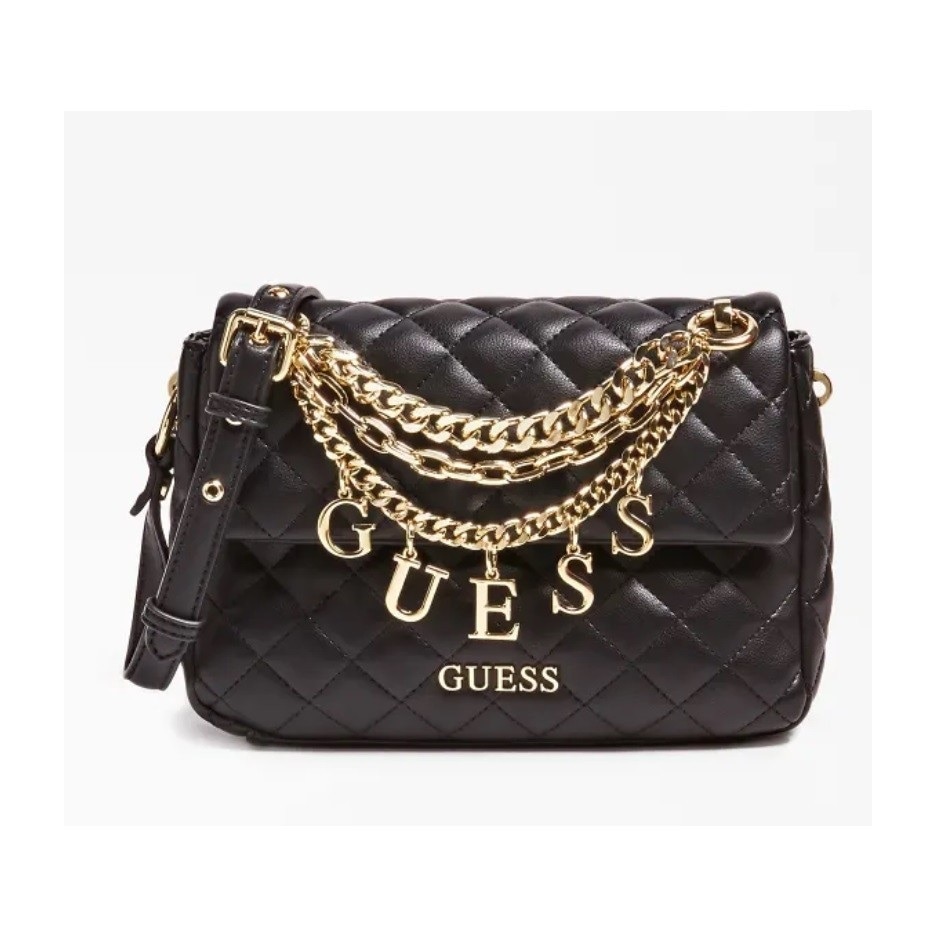 Geanta de dama GUESS HWMEERP9421, negru - eMAG.ro