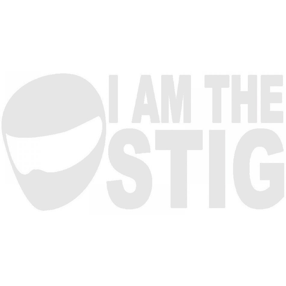 Sticker decorativ auto, Tuning, I AM THE STIG, PVC autocolant, alb, 26 ...