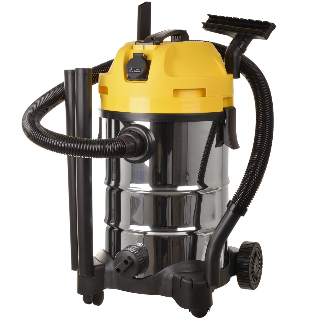 Aspirator, Techkar, 1400W, 30 l, Galben/Negru - eMAG.ro