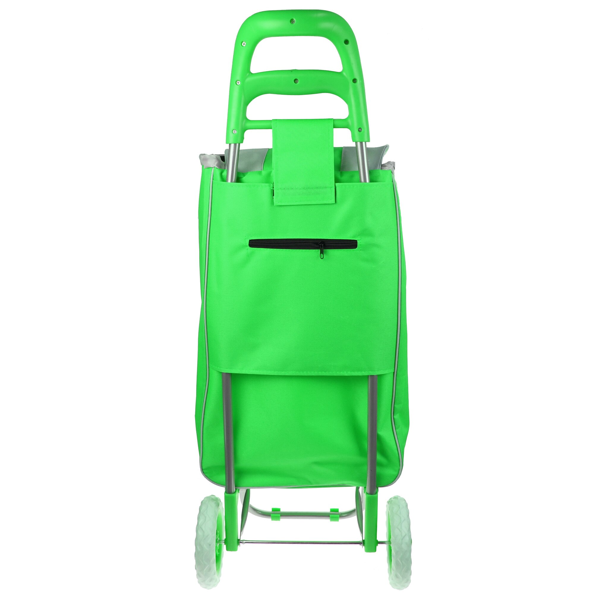 Сгъваема количка за пазар, 40 литра, с 2 колела, зелена - 2990V - eMAG.bg