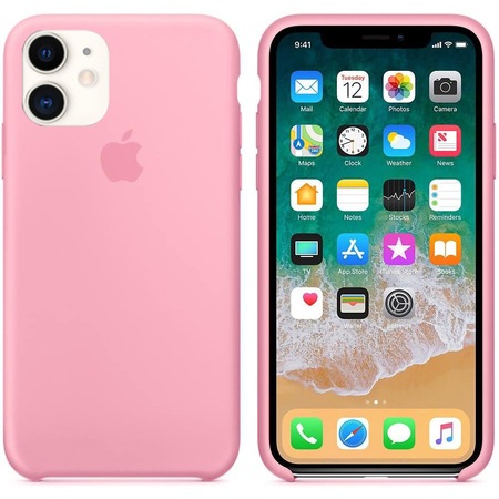 Силиконов Кейс за Apple iPhone 11, Светлорозов - eMAG.bg