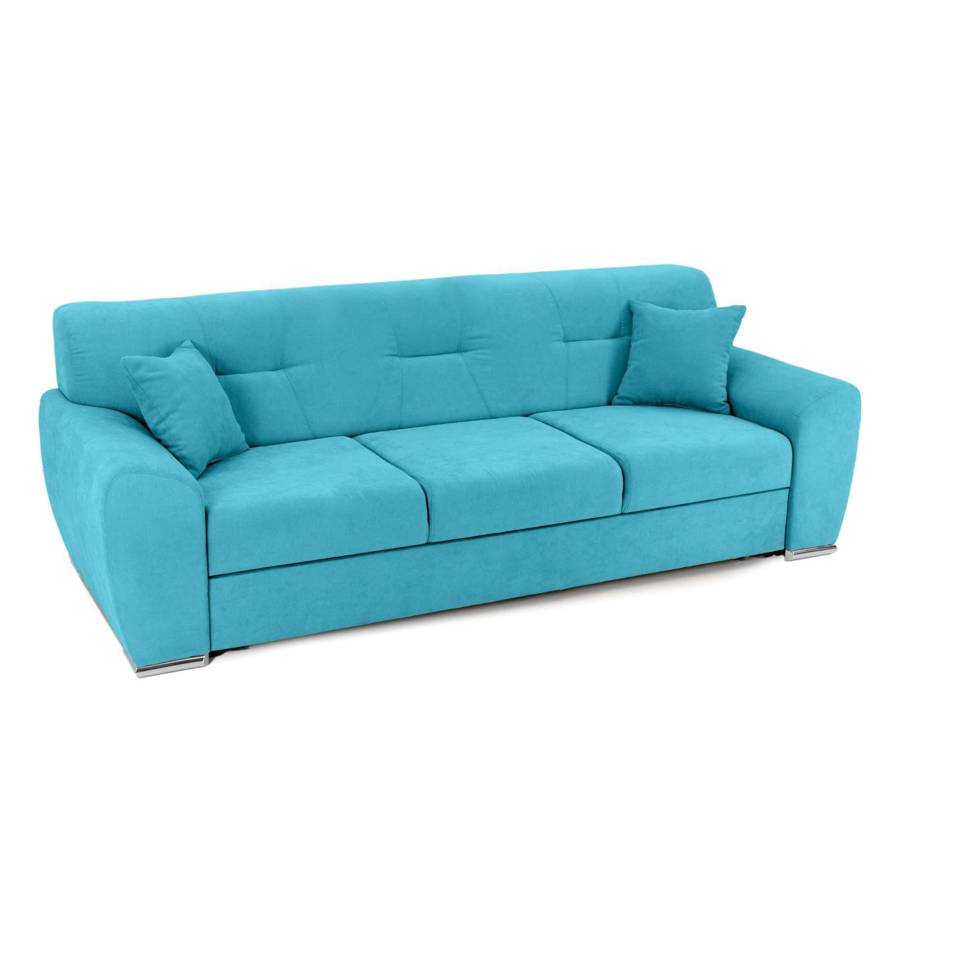 Canapea Extensibila 3 locuri ASTORIA, 241x96x86 cm, Turcoaz - eMAG.ro