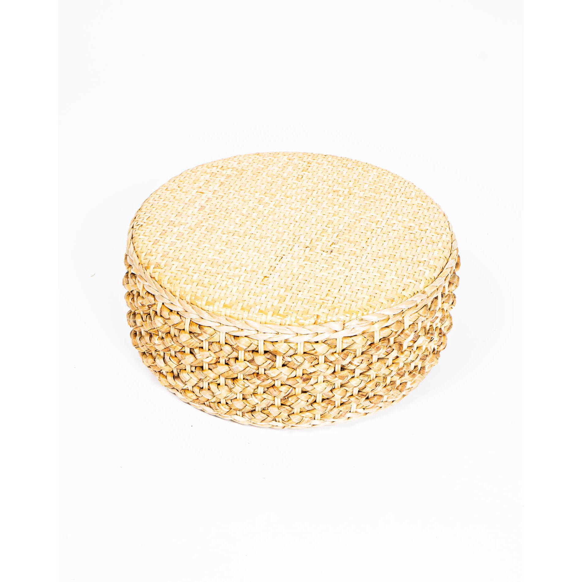 Taburet bej din lemn si rachita - eMAG.ro