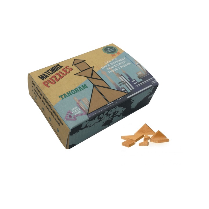 Joc de inteligenta, Matchbox Puzzle - TANGRAM - eMAG.ro