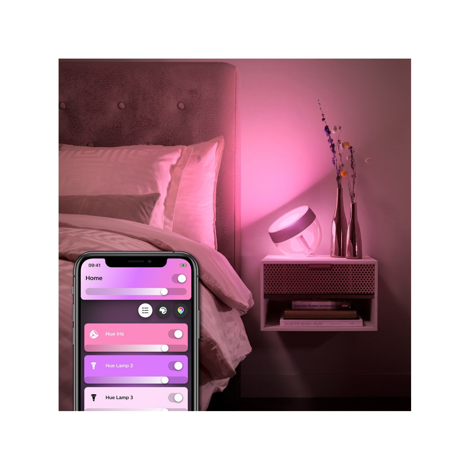 Lampa RGB LED Philips, Ambianta Alba si Color, Control Bluetooth/Bridge ...