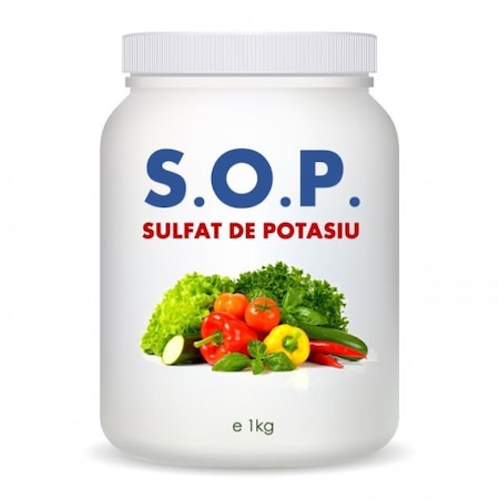 Fertilizant/ biostimulator/ ingrasamant special hidrosolubil sulfat de potasiu 52% K2O + 18% ...
