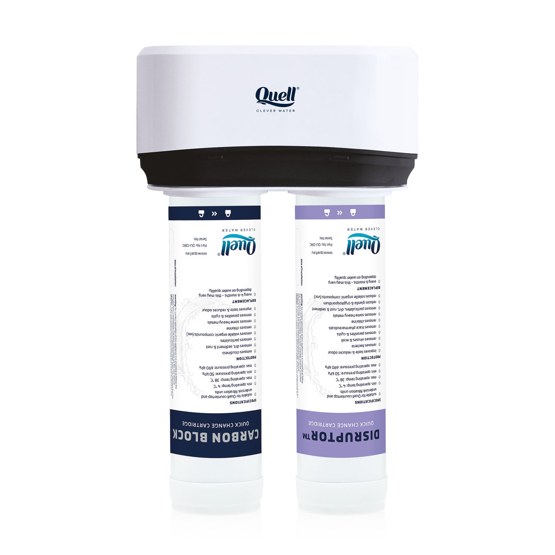 Филтри за вграждане Quell Clever Water UnderSink, С двустепенна ...