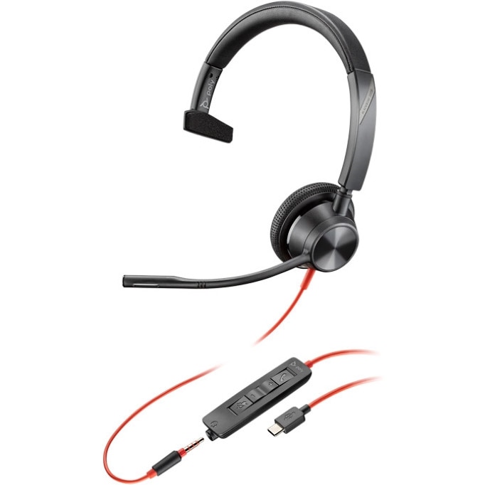 Casca Plantronics Blackwire 3315, BW3315 USB-C (213937-01) - eMAG.ro