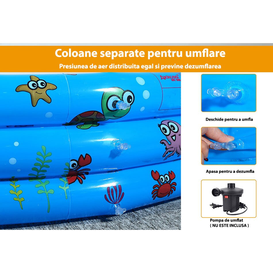 Piscina gonflabila Intime®, pentru copii, 80 x 35 cm YT209 - eMAG.ro